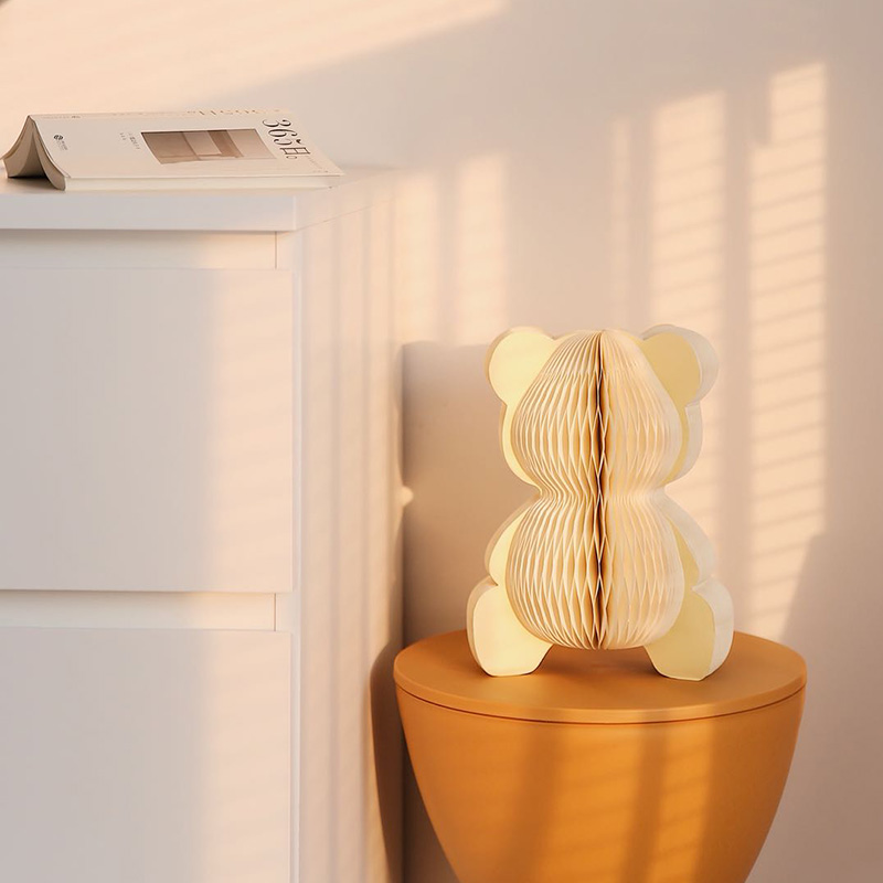 Mini bear shape paper honeycomb ornaments | Harborapaper