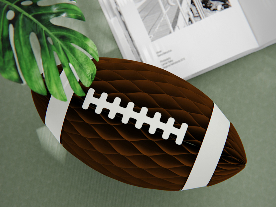 Super Football Honeycomb Ceiling Hanging Decorations | HarboraPaper